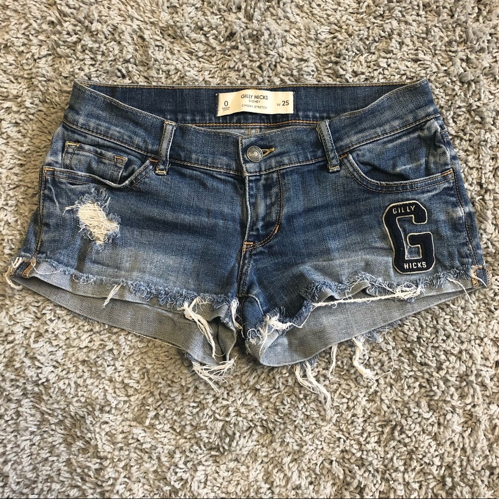 Rare Gilly Hicks “G” Patch Jean Shorts - Gem